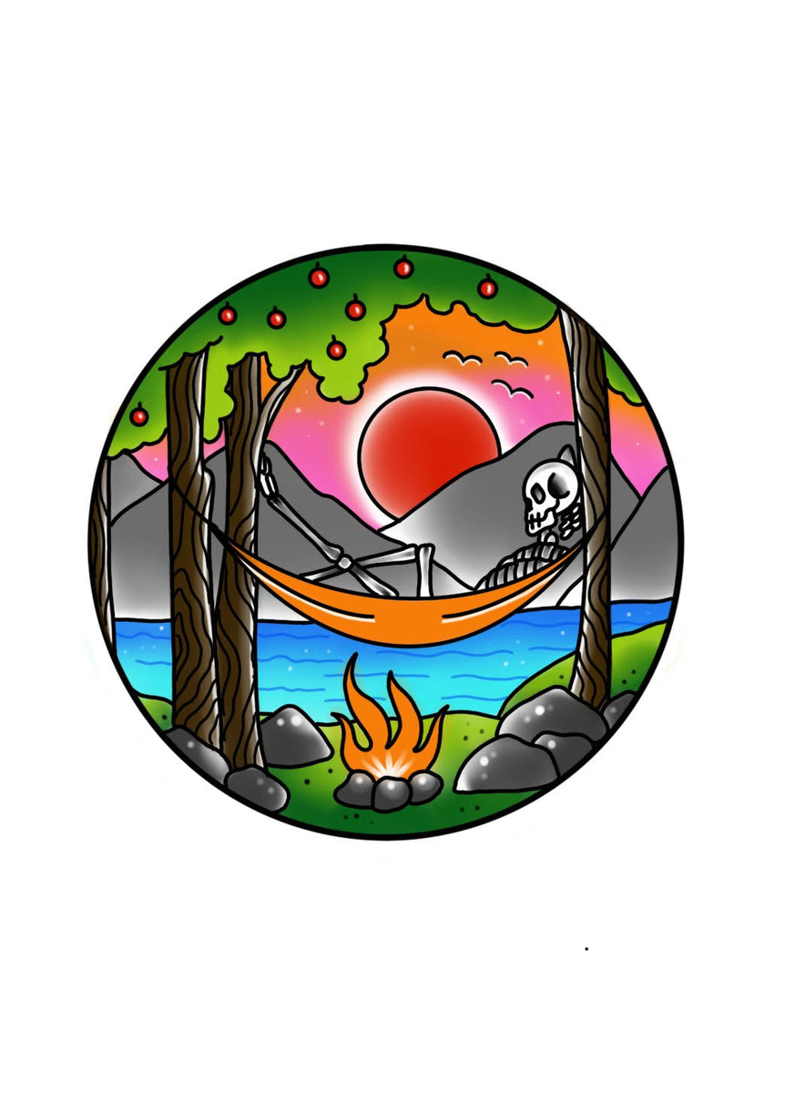 SKELETON HAMMOCK STICKER 💀 – SMRT Tent Inc.